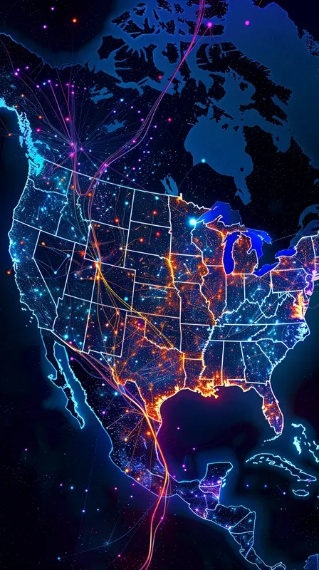 Maps With Neon Lightlines Midjourney Prompt | PromptBase