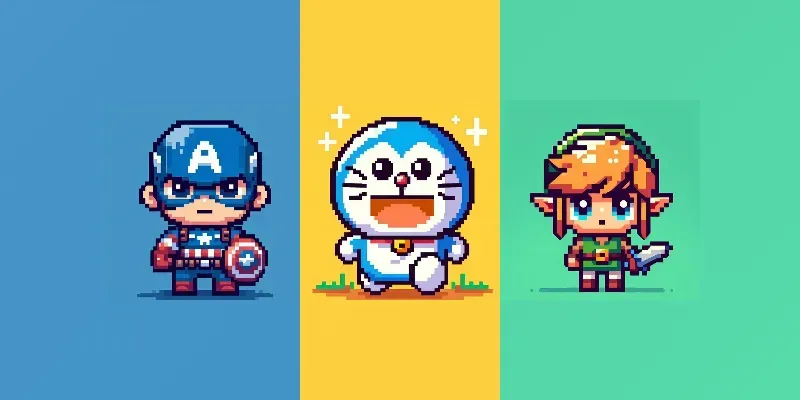 Iconic Pixel Cute Characters DALL·E Prompt | PromptBase