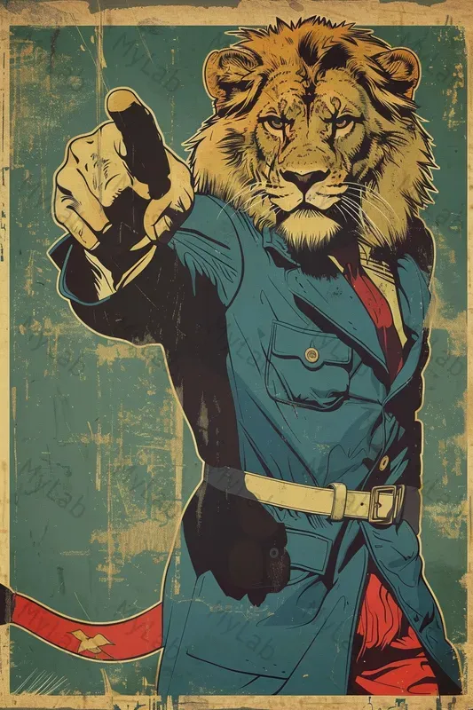 Animal Propaganda 50s Posters Midjourney Prompt | PromptBase