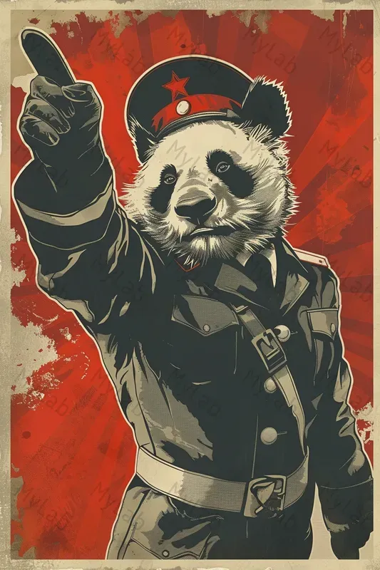 Animal Propaganda 50s Posters Midjourney Prompt | PromptBase