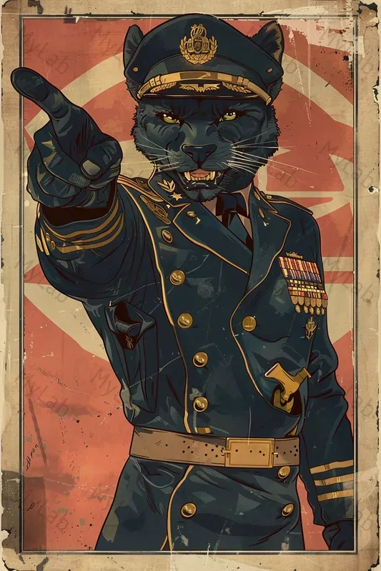 Animal Propaganda 50s Posters Midjourney Prompt | PromptBase