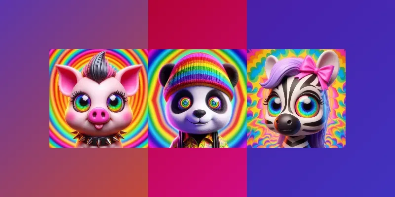 Psycho Hypno 3D Animals DALL·E Prompt | PromptBase