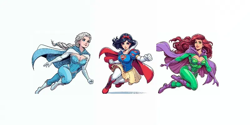 Disney Superhero Princesses DALL·E Prompt | PromptBase