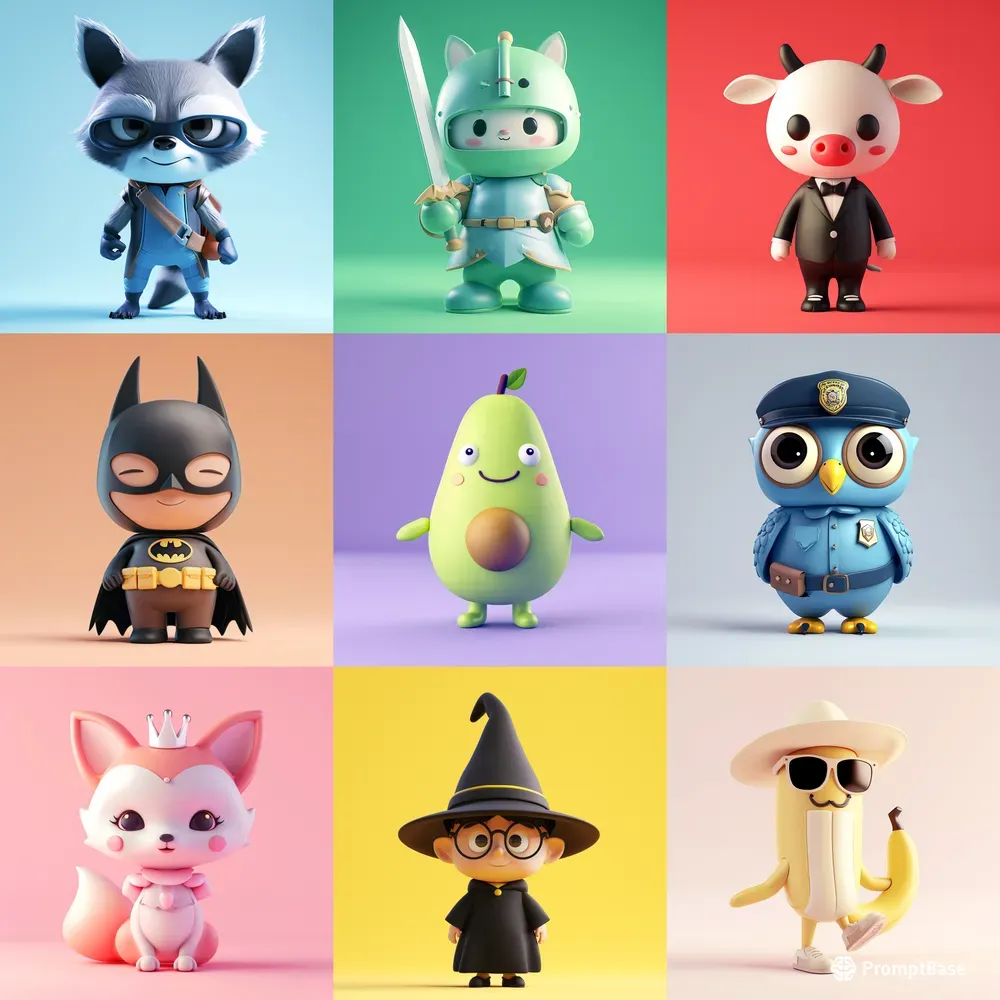 3D Funny Cute Character Creator Midjourney Prompt | PromptBase