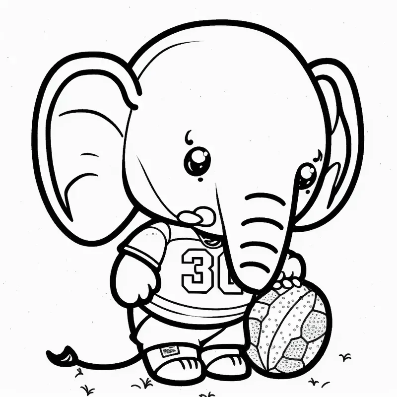 Animal Athletes Coloring Pages For Kids Midjourney Prompt | PromptBase