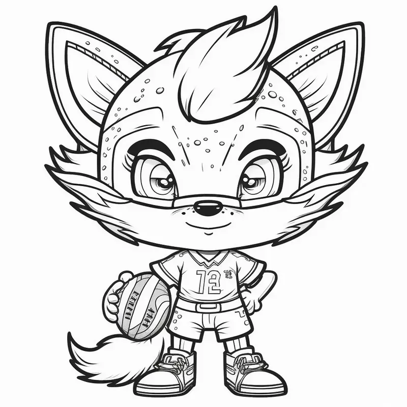 Animal Athletes Coloring Pages For Kids Midjourney Prompt | PromptBase