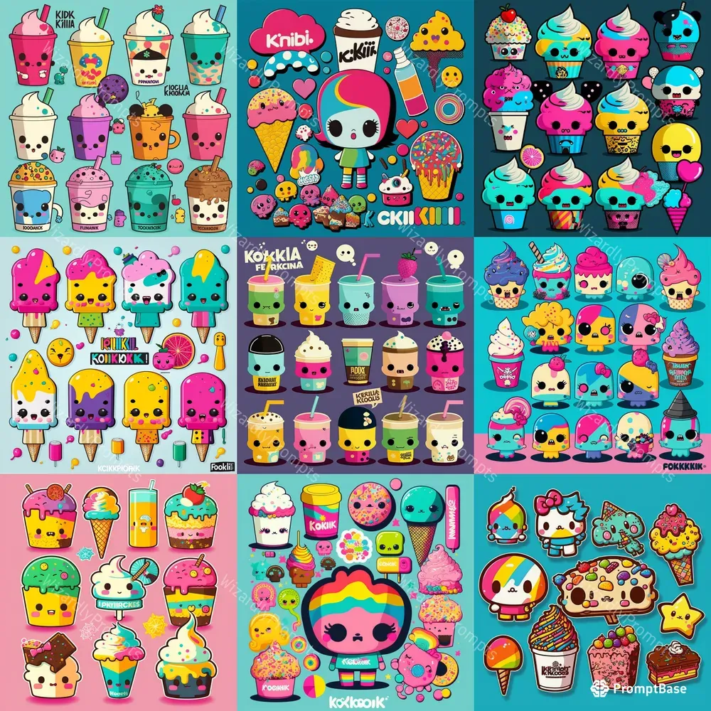 Cute Sticker Sheets Midjourney Prompt | PromptBase