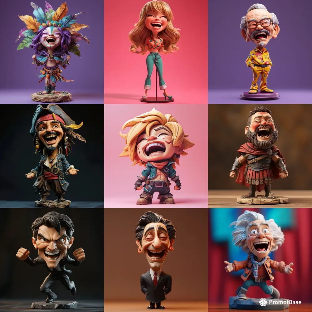 Characters As Funny Miniatures Midjourney Prompt | PromptBase