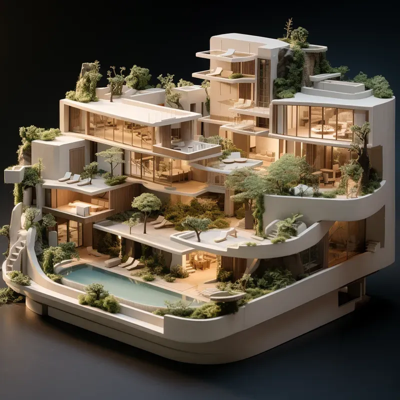 3D Mini Architecture Models Midjourney Prompt | PromptBase