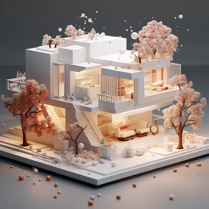 3D Mini Architecture Models Midjourney Prompt | PromptBase