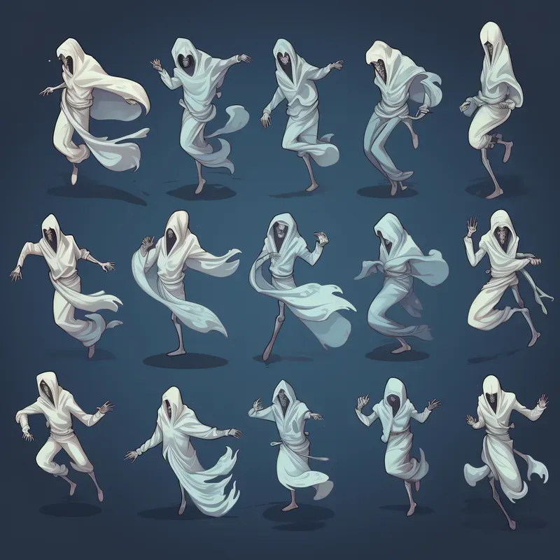 2D Gaming Sprite Sheets For Characters Midjourney Prompt | PromptBase