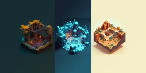 3D Isometric Game Scenes Midjourney Prompt | PromptBase