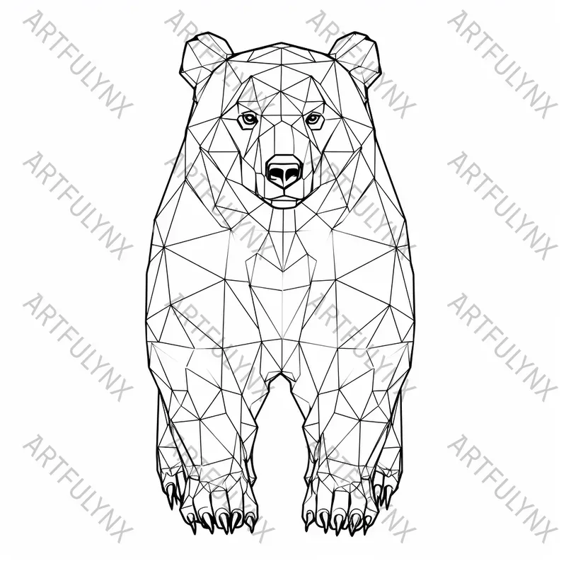 Geometric Line Animal Drawings Midjourney Prompt | PromptBase