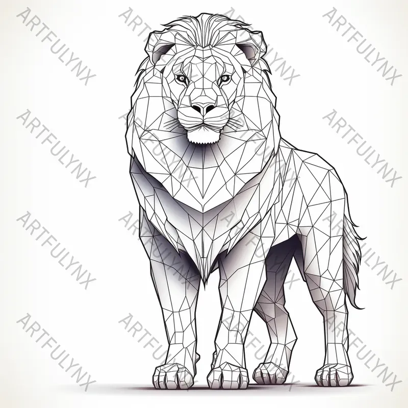 Geometric Line Animal Drawings Midjourney Prompt | PromptBase