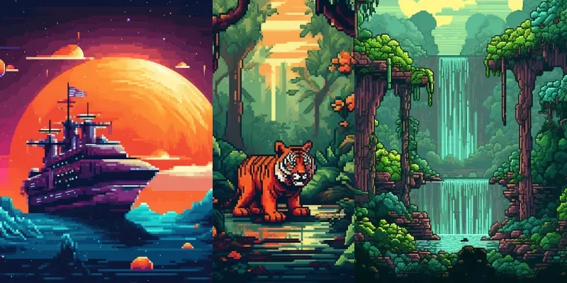 8 Bit Retro Game Graphics Midjourney Prompt | PromptBase