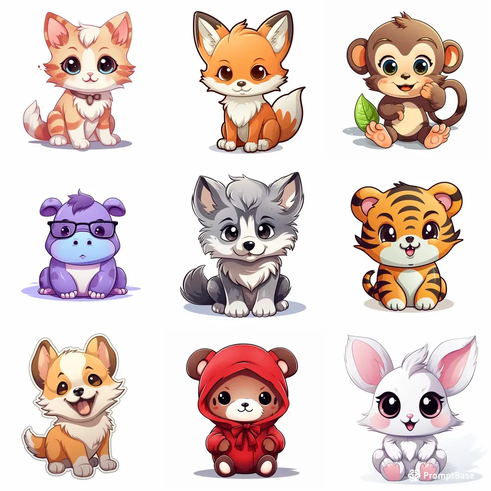 Chibi Stickers Midjourney Prompt | PromptBase