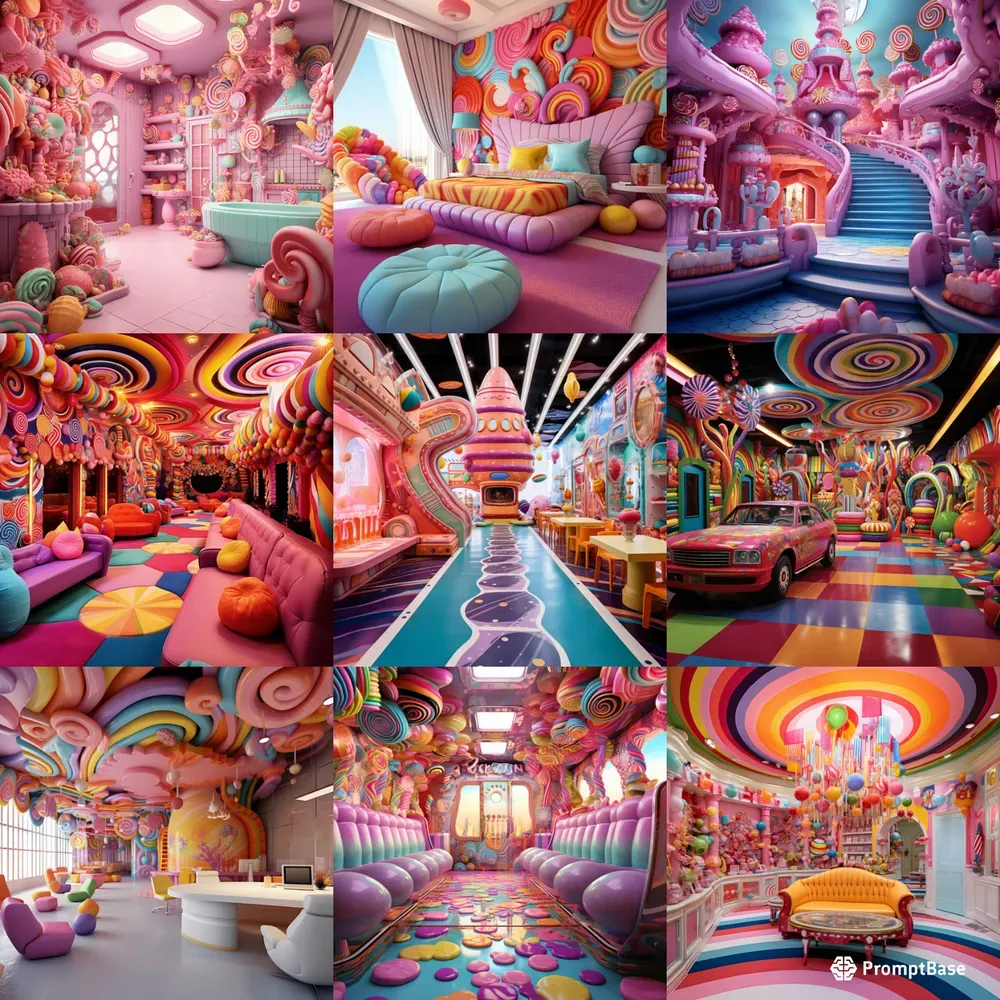 Majestic Candy Style Rooms Midjourney Prompt | PromptBase