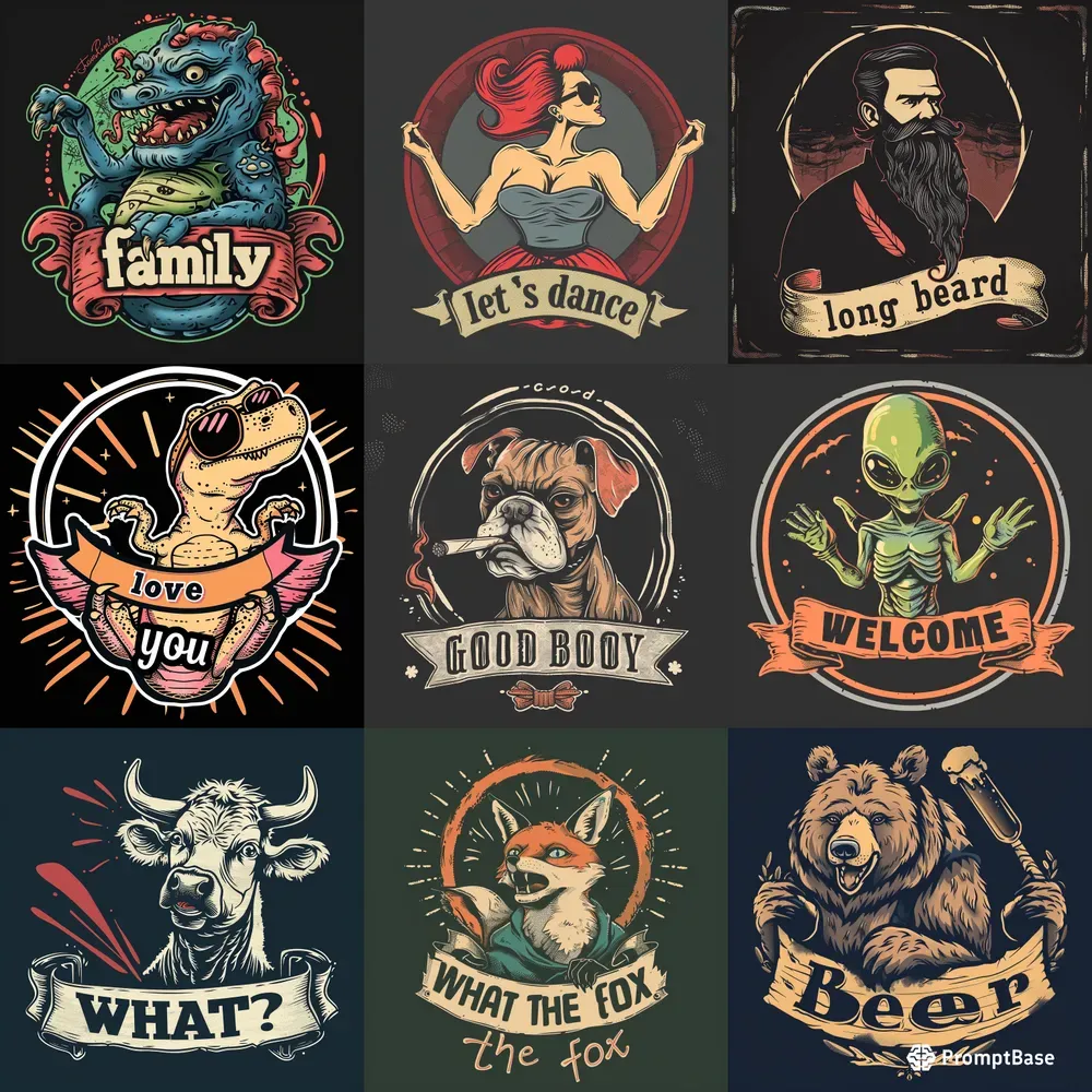 Vectors Tshirt Designs Midjourney Prompt | PromptBase