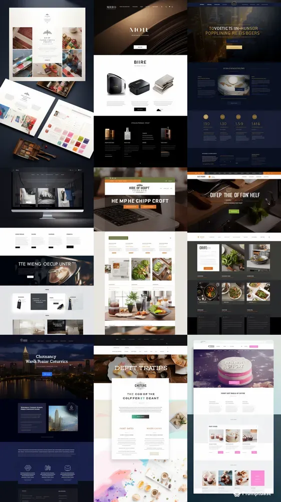 Serious Website Mockups Midjourney Prompt | PromptBase