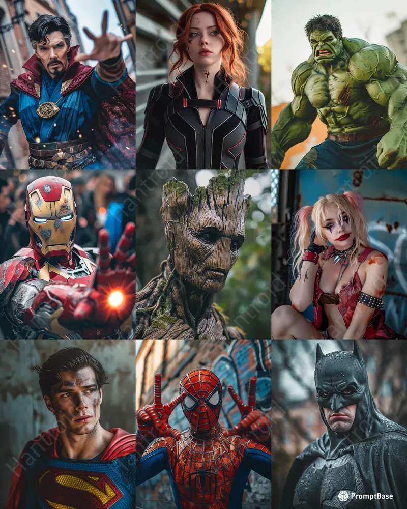 Epic Comic Cosplay Vibes Midjourney Prompt | PromptBase