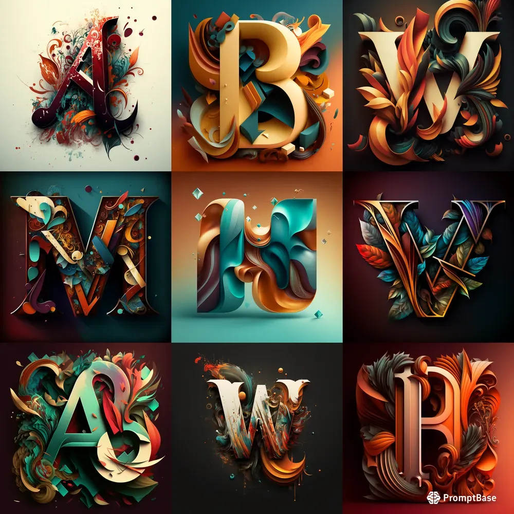 Lettered Logos Midjourney Prompt | PromptBase