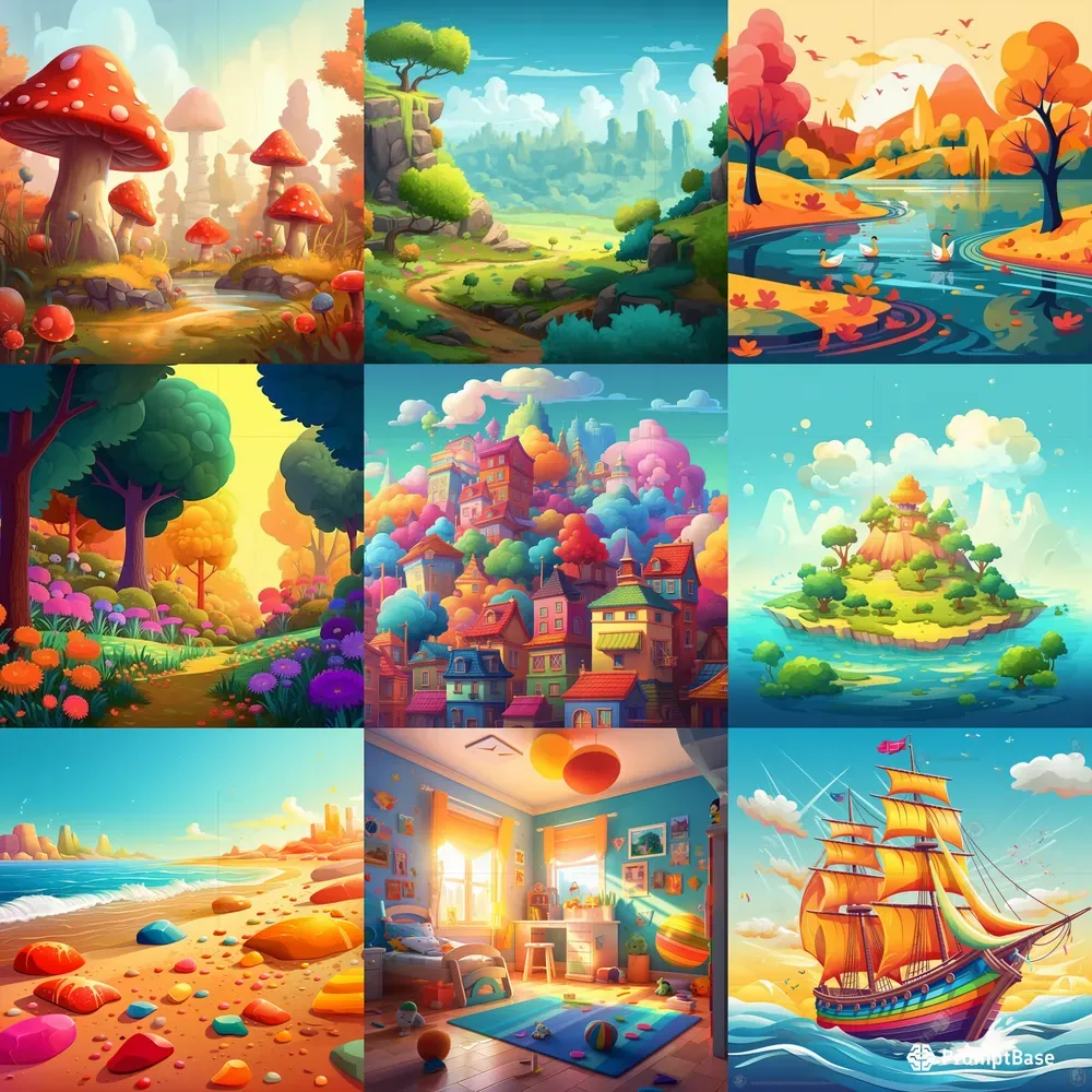 Backgrounds For Childrens Stories Midjourney Prompt | PromptBase