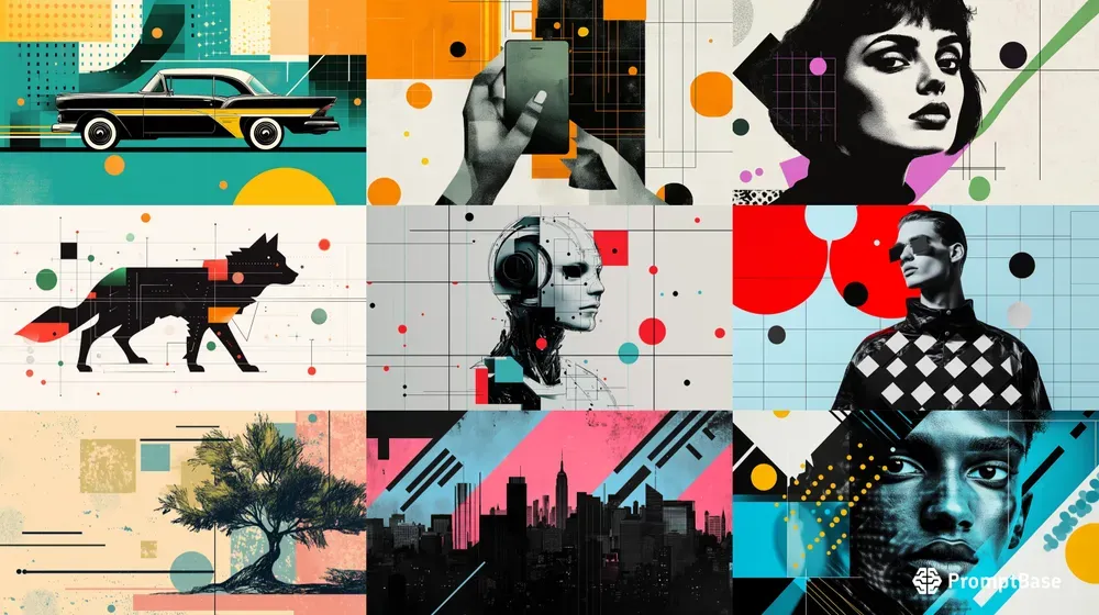 Dynamic Minimalist Graphic Designs Midjourney Prompt | PromptBase