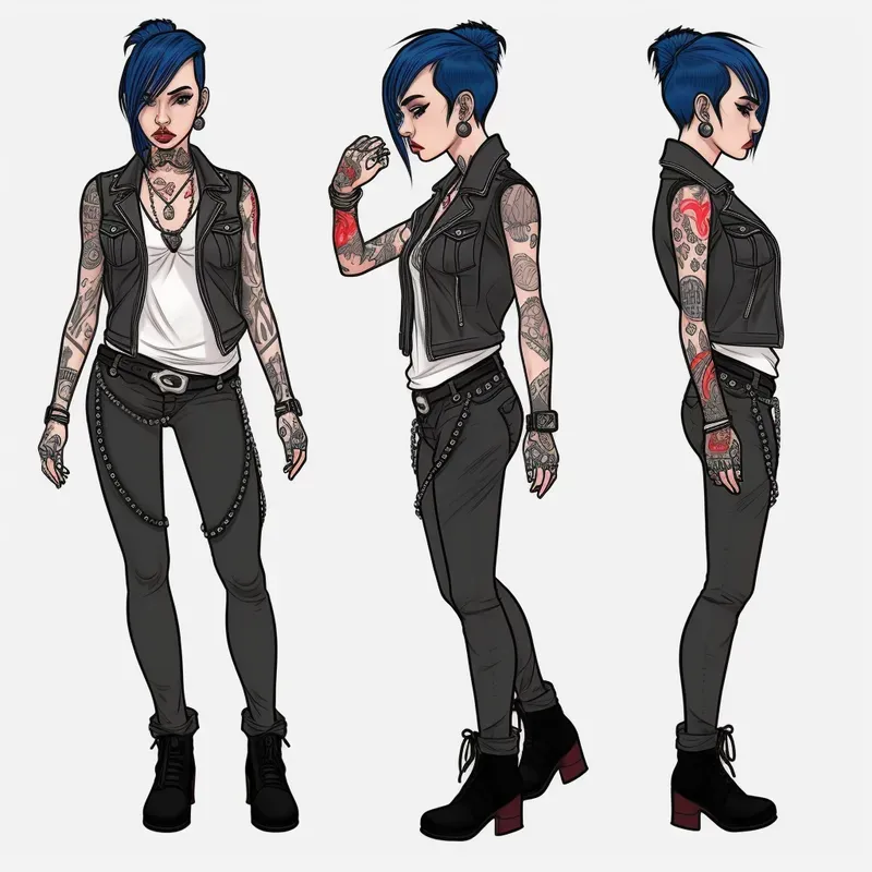 Stunning Character Design Sheets Midjourney Prompt | PromptBase