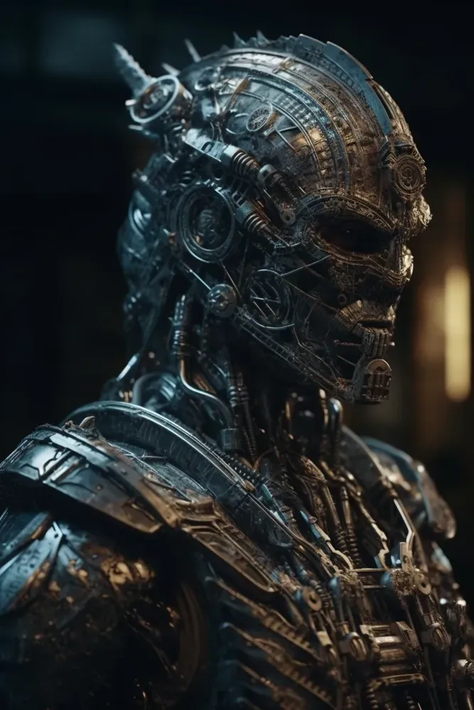 Realistic Metal Character Portraits Midjourney Prompt | PromptBase