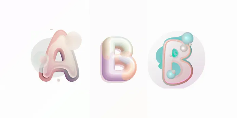 Bubble Letters In Boho Style DALL·E Prompt | PromptBase