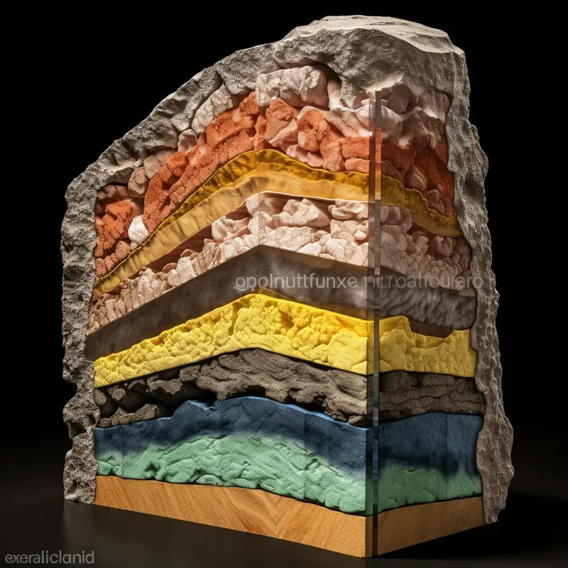 Cross-sections Of Rocks And Minerals Midjourney Prompt | PromptBase