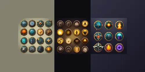 Spells And Attack Icons For Mmorpg Games Midjourney Prompt | PromptBase