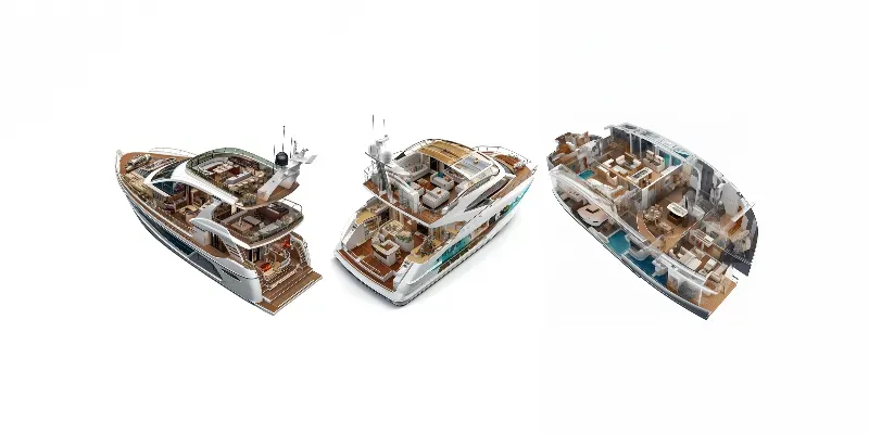 Cutaway Views Of Modern Yachts Midjourney Prompt | PromptBase