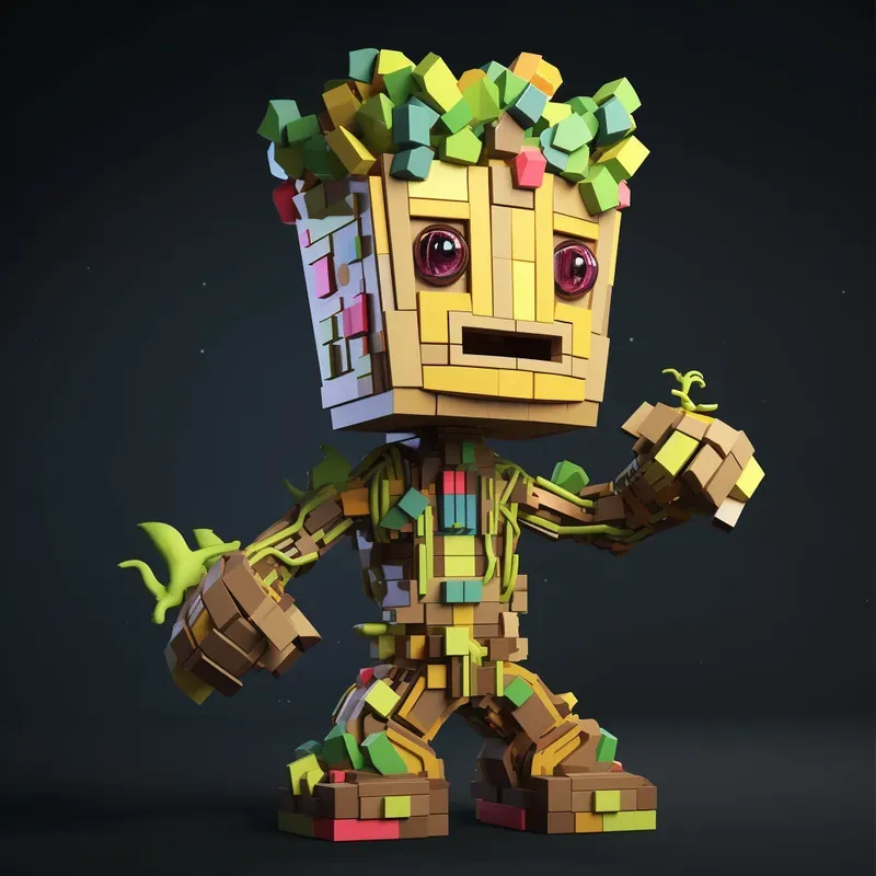 Blocky Versions Of Marvel Characters Midjourney Prompt | PromptBase