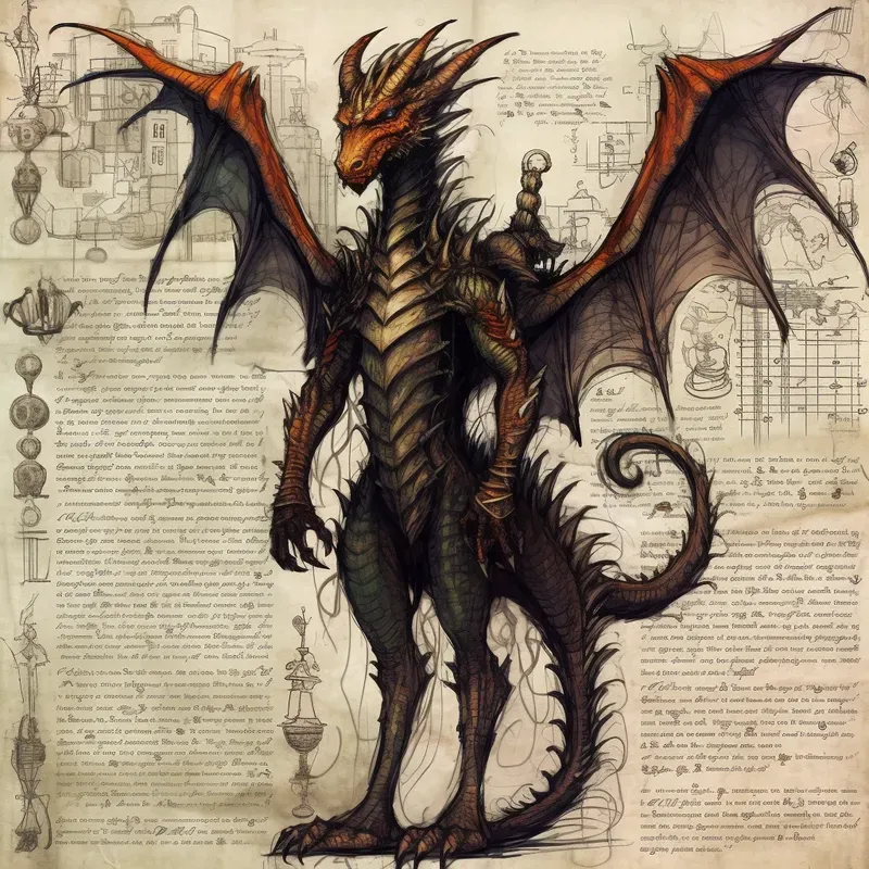 The Devils Book Sketches Midjourney Prompt | PromptBase