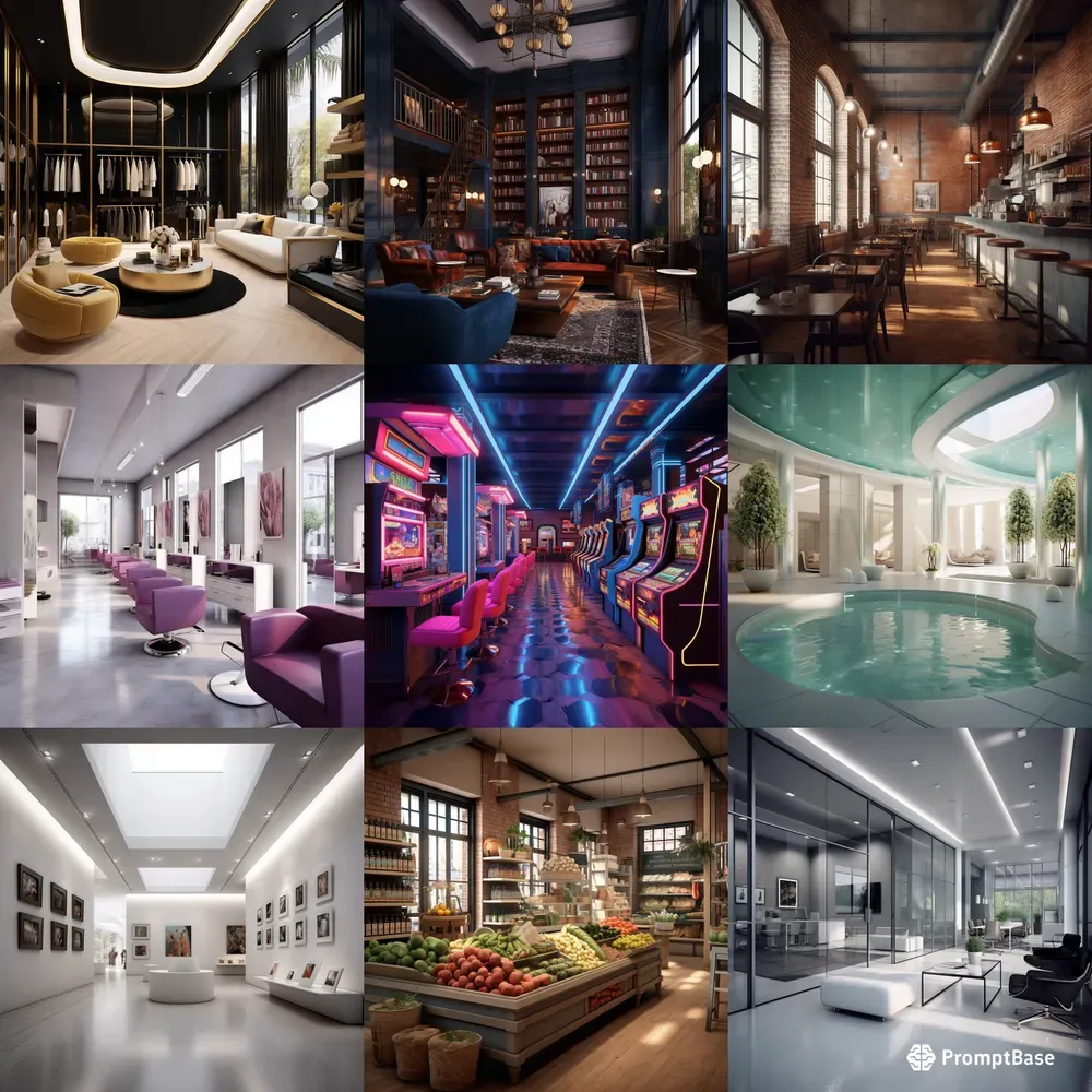 Retail Space Interiors Midjourney Prompt | PromptBase