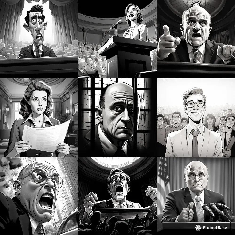 Book Frames From Political Comic Books Midjourney Prompt | PromptBase