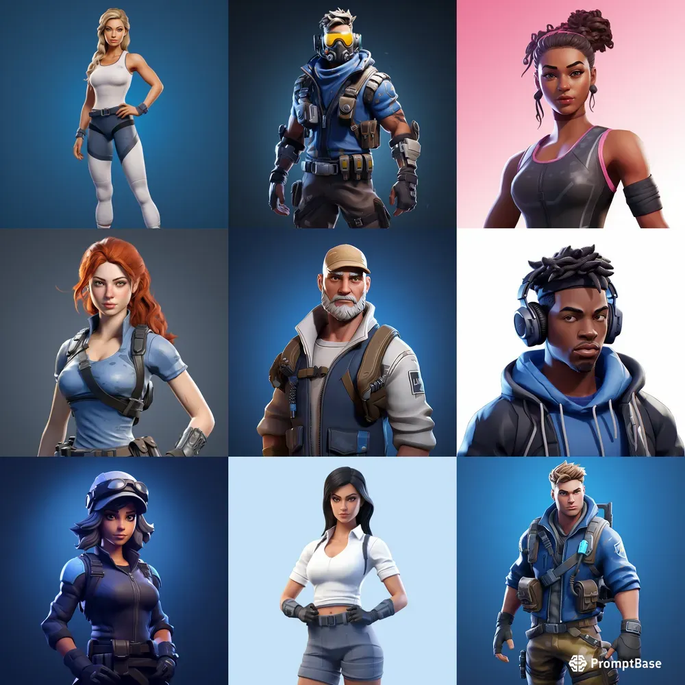 Fortnite Character Concepts In Ue5 Midjourney Prompt | PromptBase