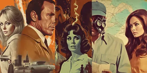 Vintage Spy Movie Posters Midjourney Prompt | PromptBase