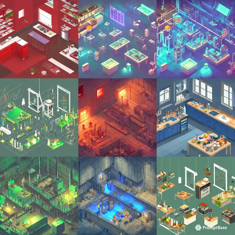 Isometric Game Room Stable Diffusion Prompt | PromptBase