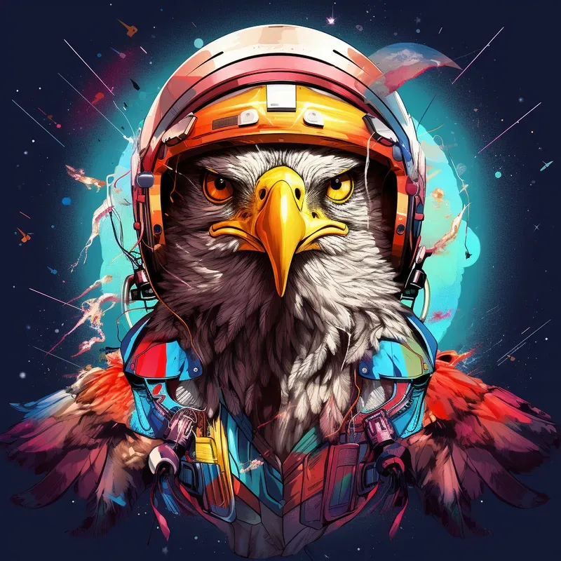 Animals In Space Helmets Vibrant Colors Midjourney Prompt | PromptBase