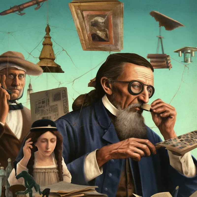Collage Art With Historical Figures Midjourney Prompt | PromptBase