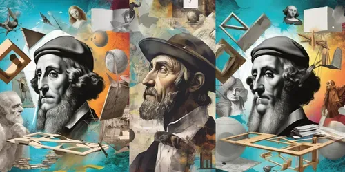 Modern Historical Figures Collage Art Midjourney Prompt | PromptBase