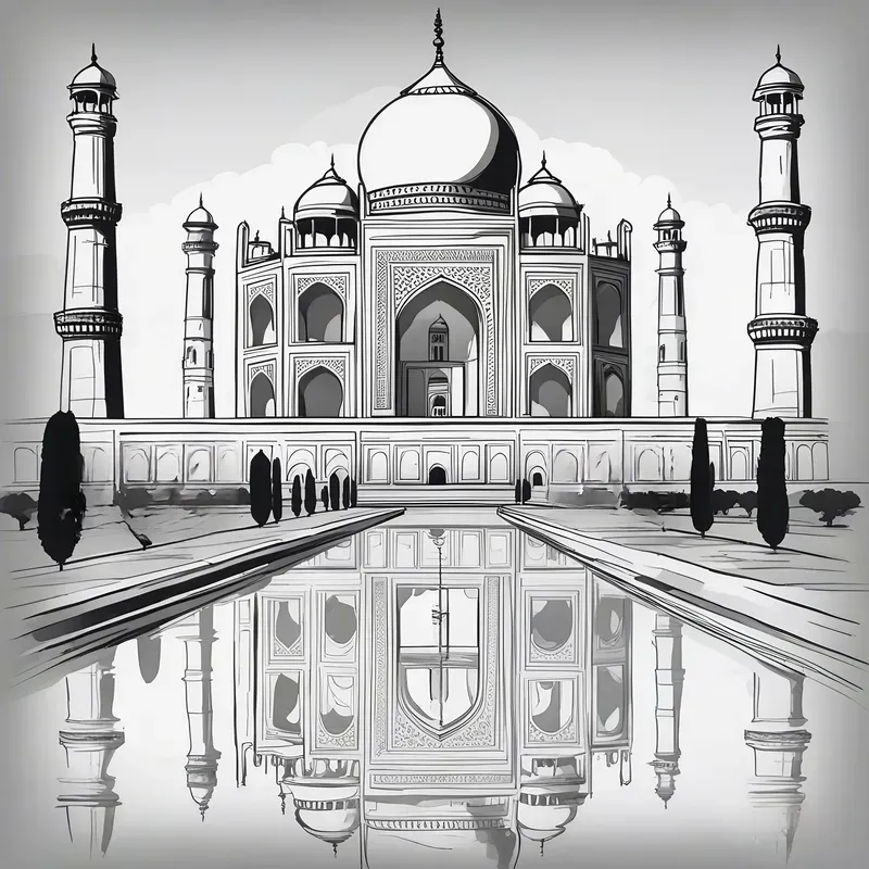 Historical Monument Sketch Art Stable Diffusion Prompt | PromptBase