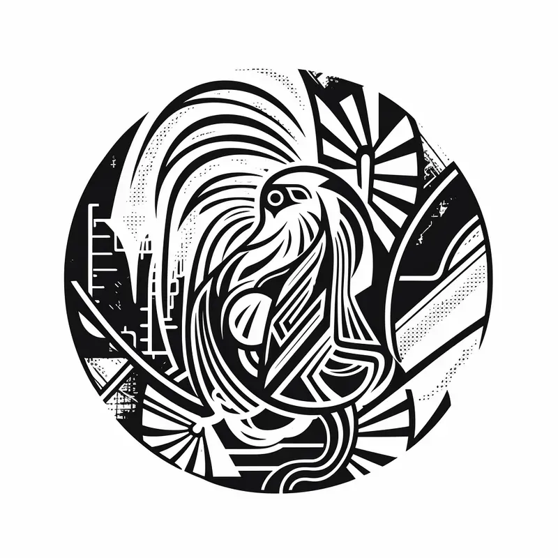 Intricate Linocut-inspired Logos Midjourney Prompt | PromptBase