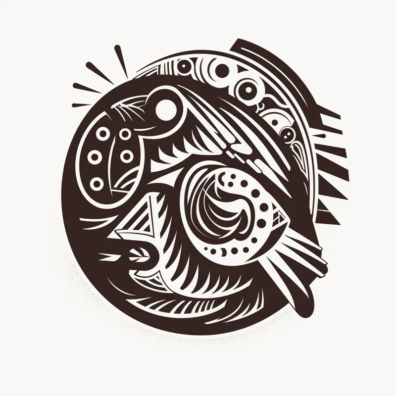 Intricate Linocut-inspired Logos Midjourney Prompt | PromptBase