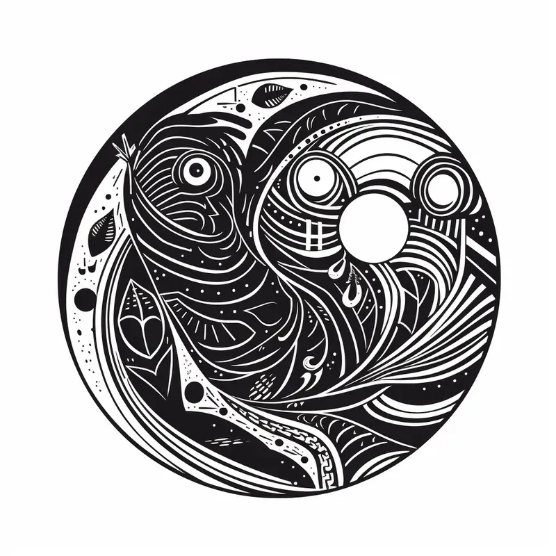 Intricate Linocut-inspired Logos Midjourney Prompt | PromptBase