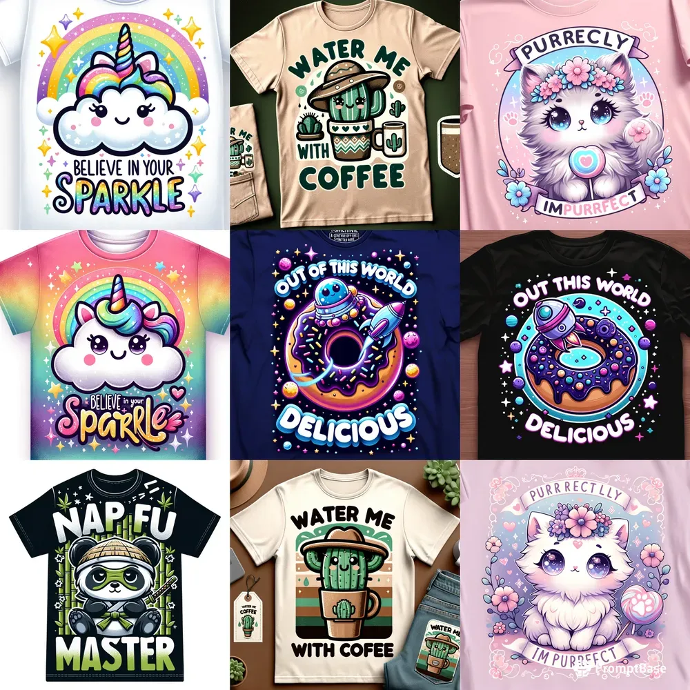 Cute Tshirt Designs With Slogans DALL·E Prompt | PromptBase
