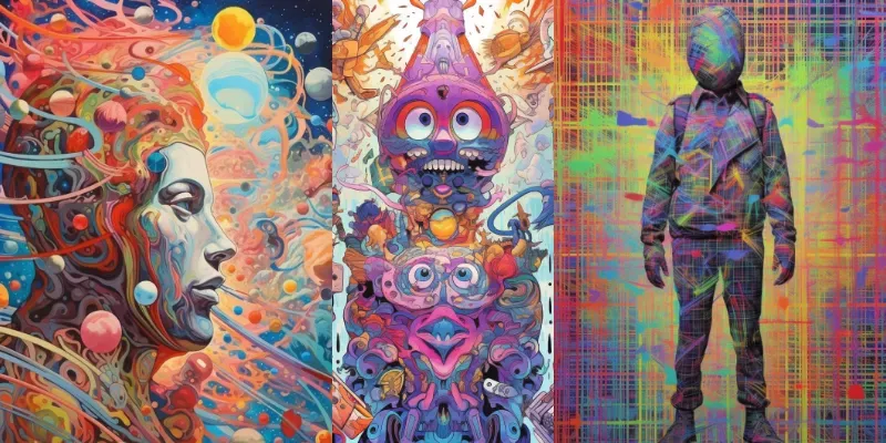 Psychedelic Color Schemes Paintings Midjourney Prompt | PromptBase