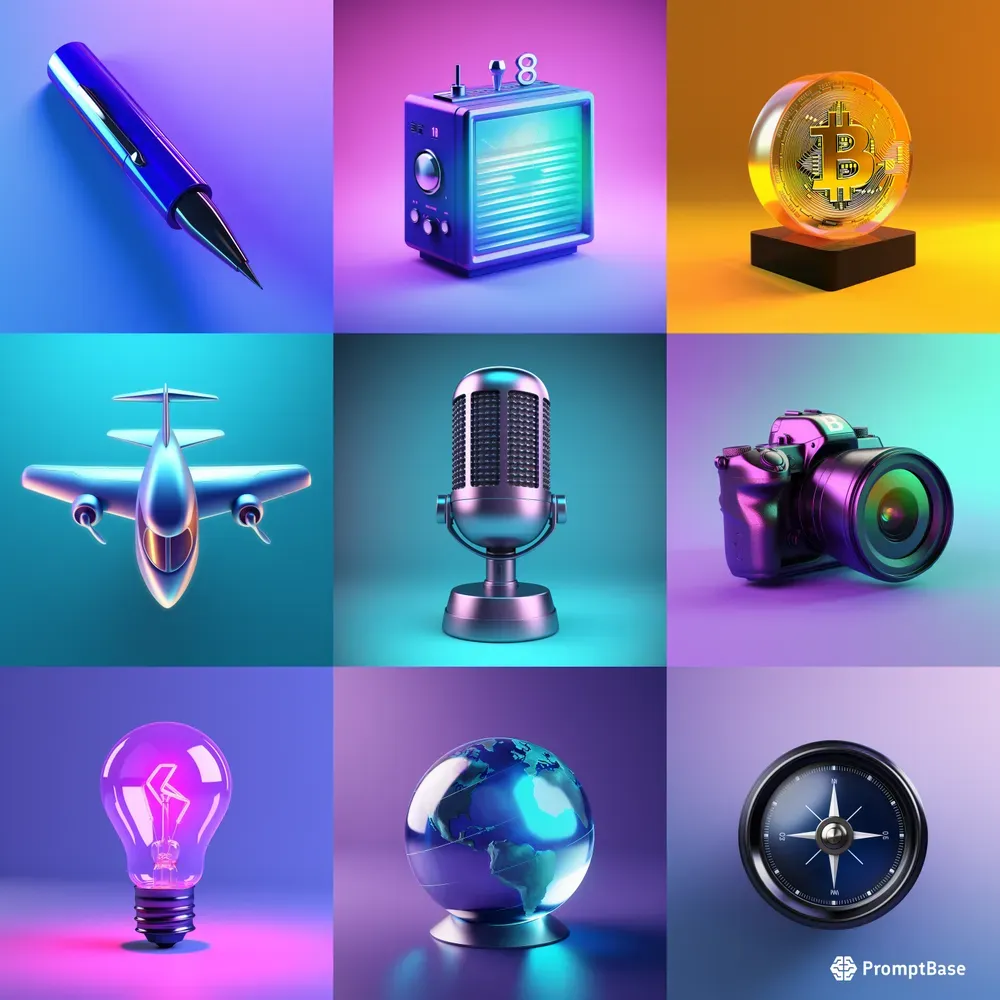 3D Realistic Icon Assets Midjourney Prompt | PromptBase